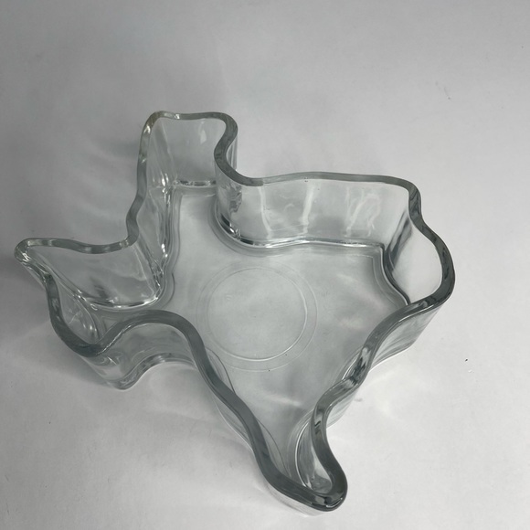 Dining | Vintage Heavy Glass Texas Shaped Candy Salsa Dip Serving Dish ...